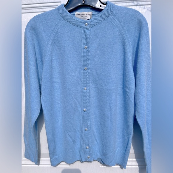 Hampshire Studio Boo! | Sweaters | Vintage 9s Cornflower Blue Pearl ...
